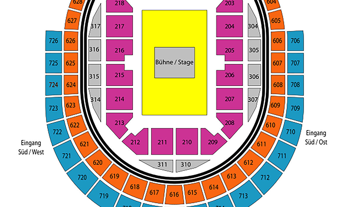 Lanxess-Arena: Pläne der Halle, Sitzplätze und Saalplan | koeln.de